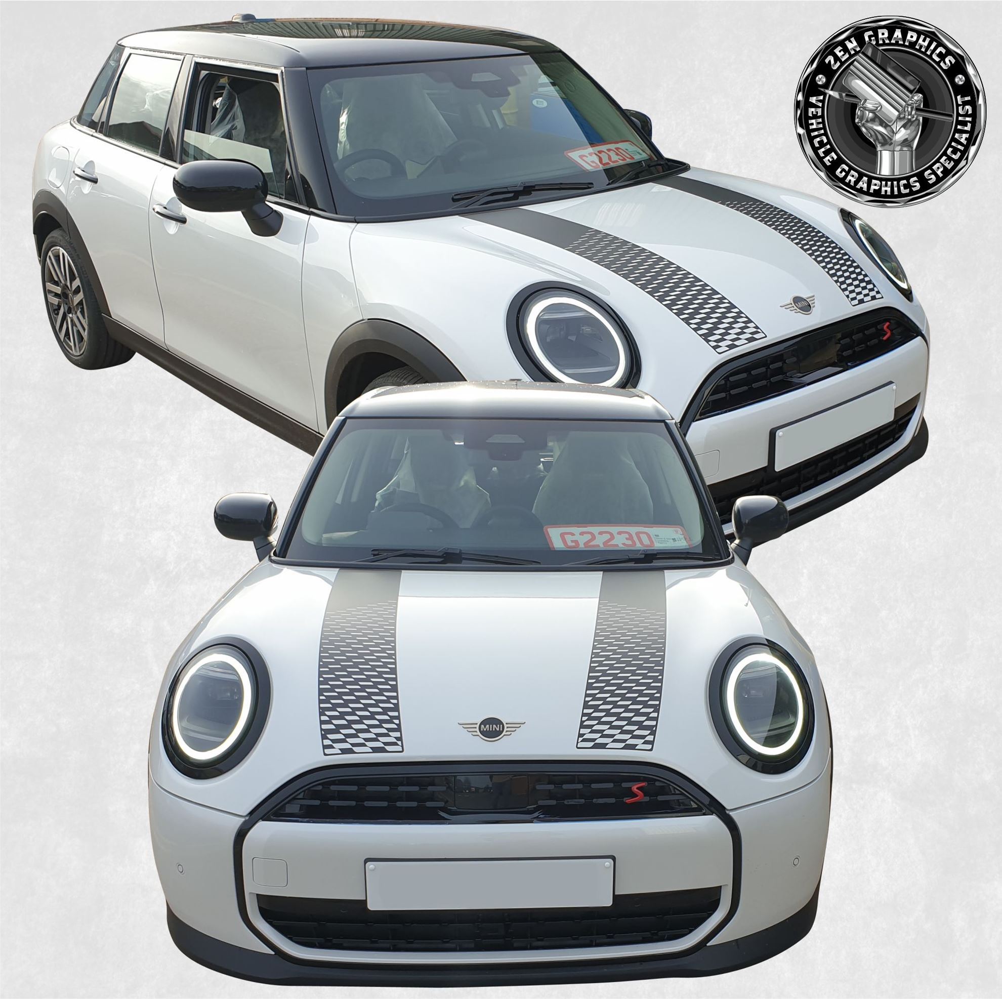 Zen Graphics - Black / Transparent OEM spec Mini F65 / F66 Sport Bonnet ...