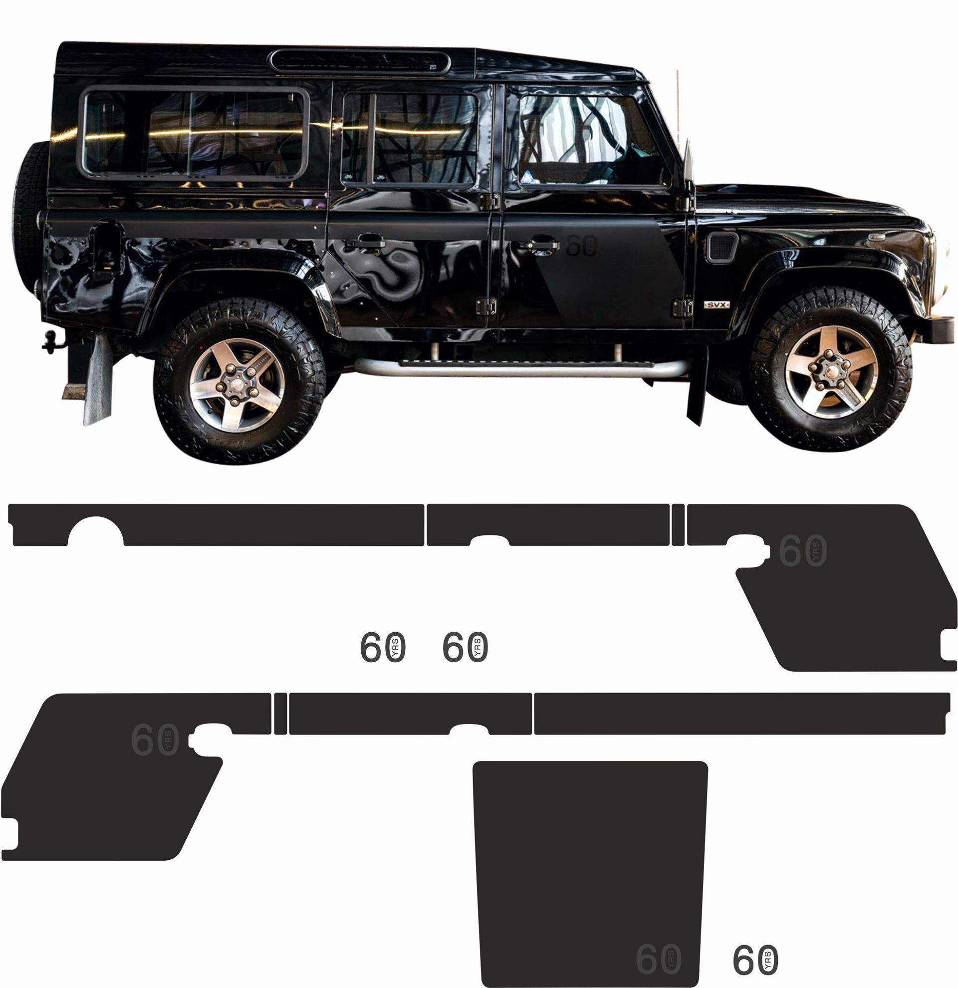 Zen Graphics - Defender 110 60th Anniversary SVX side and Bonnet ...