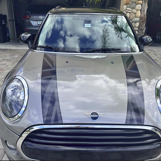 Zen Graphics - Mini F55 / F56 Cooper S / JCW Union Jack Bonnet stripes