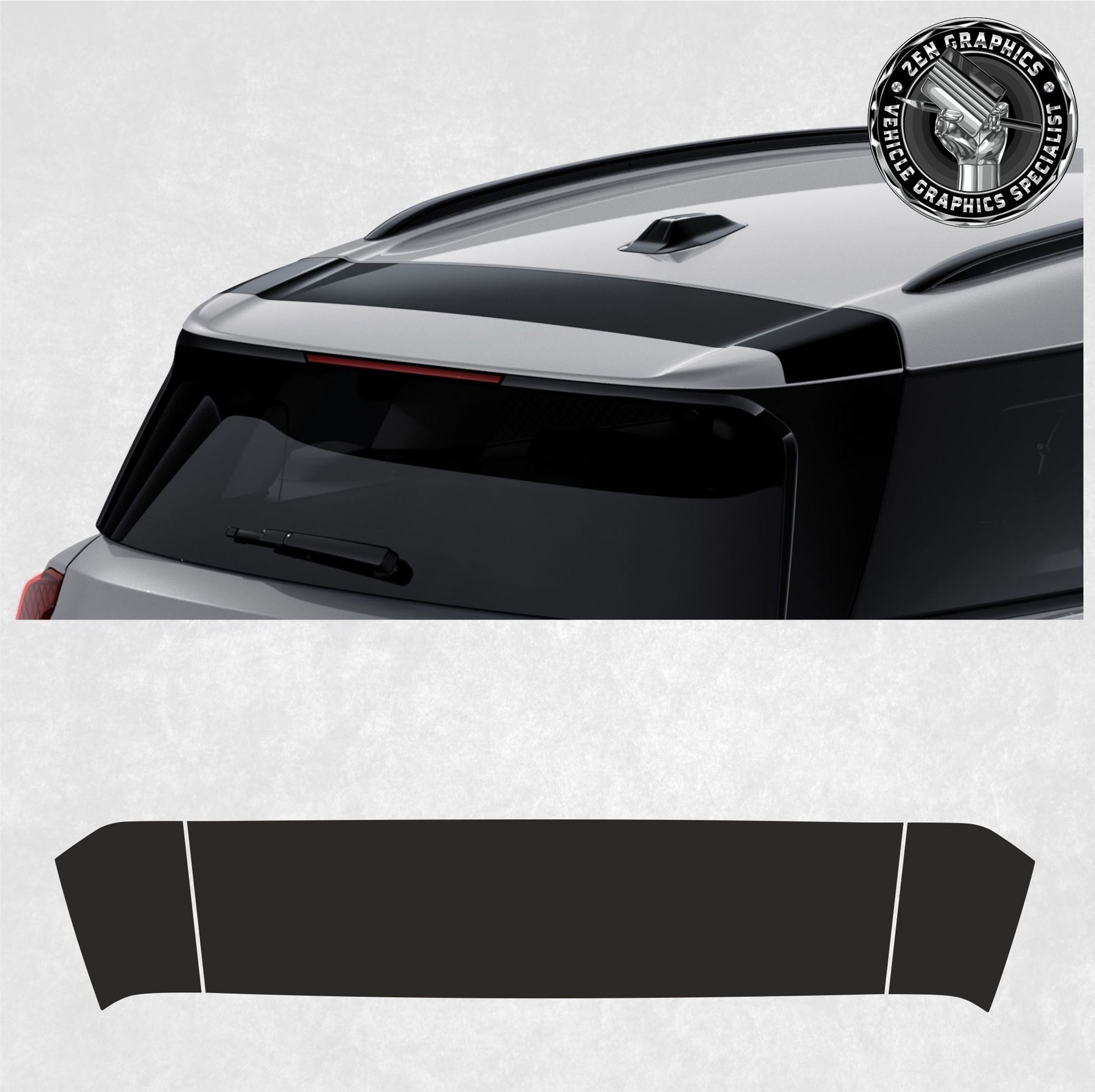 Zen Graphics - Mini U25 Countryman Heritage rear hatch Spoiler Stripe