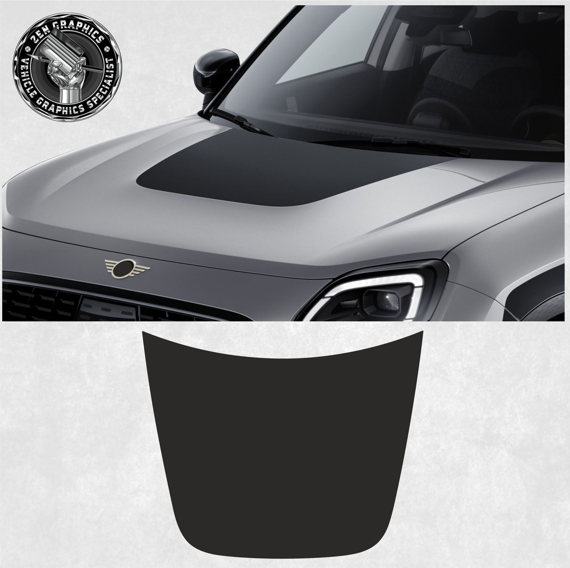 Zen Graphics - Mini U25 Countryman Heritage Bonnet Decal / Vinyl