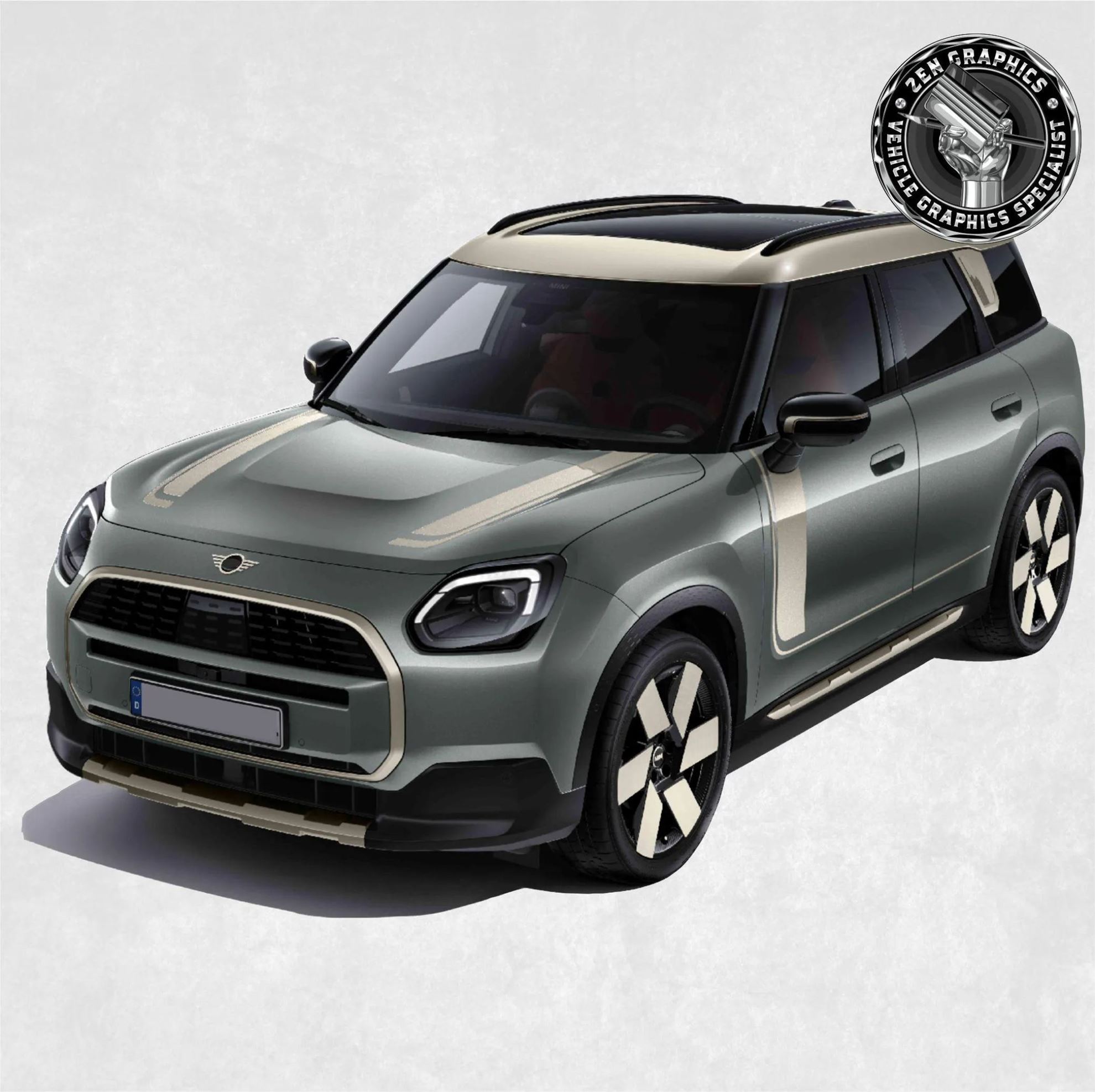 Zen Graphics - Mini U25 Countryman Favoured side Stripes / Stickers
