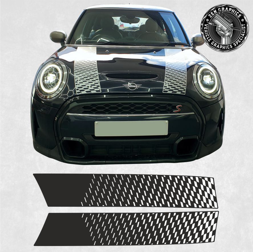 Zen Graphics - Mini F55 / F56 2024 Style Bonnet Stripes