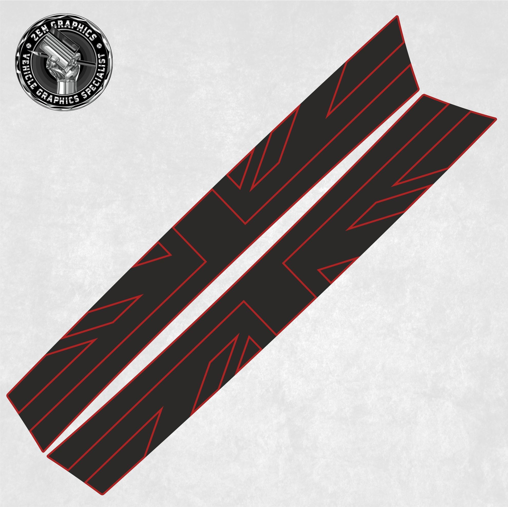 Zen Graphics - Mini F55 / F56 Union Jack Bonnet Stripes