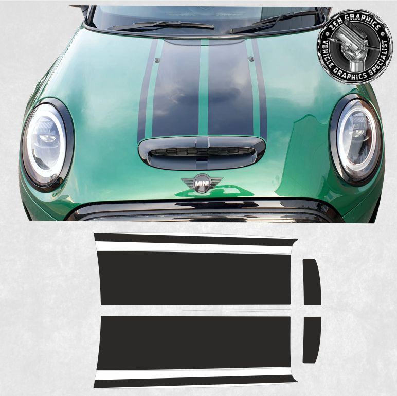 Zen Graphics - Mini F56 BEV / Electric Bonnet Stripes