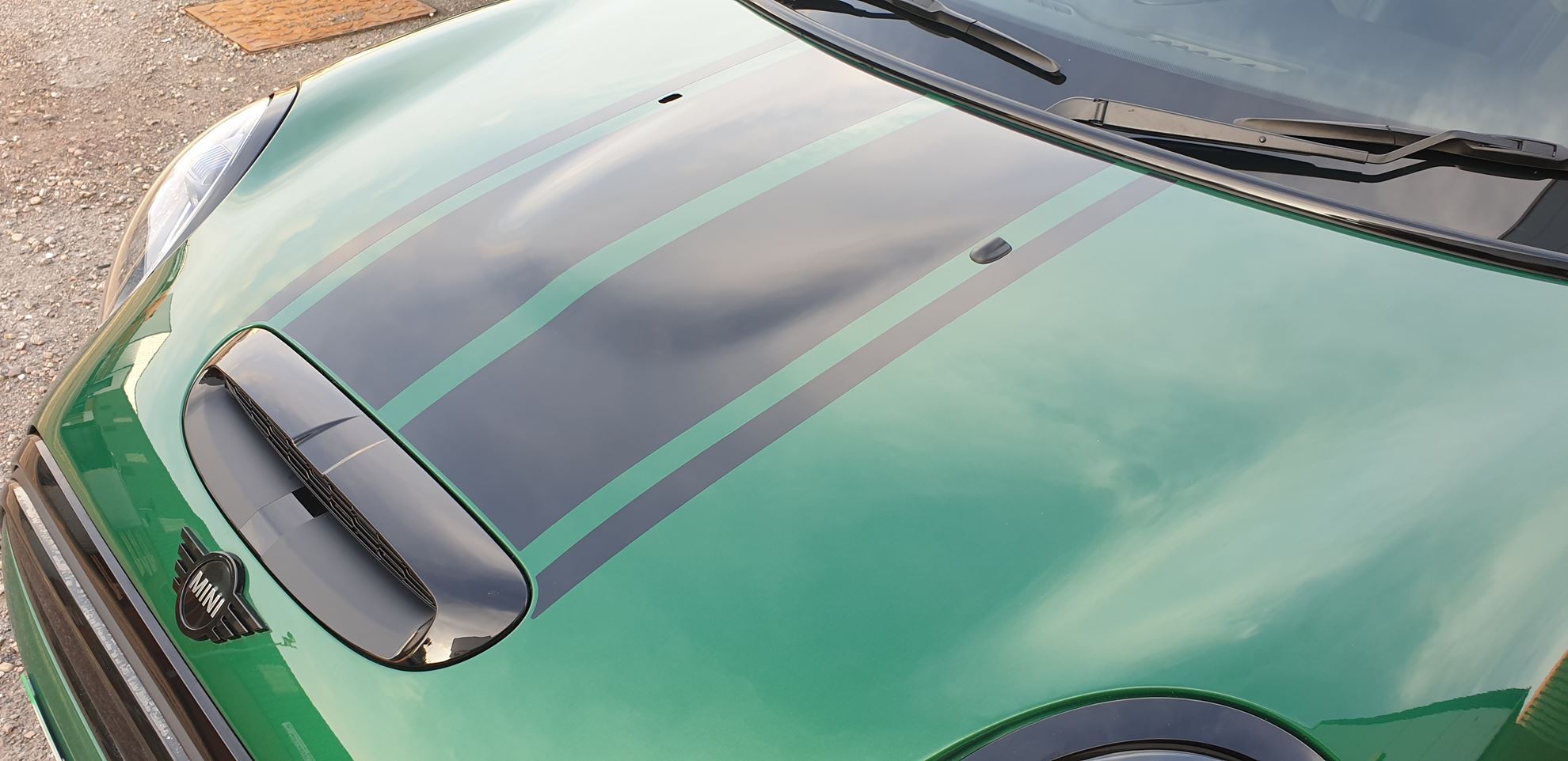 Zen Graphics - Mini F56 BEV / Electric Bonnet Stripes