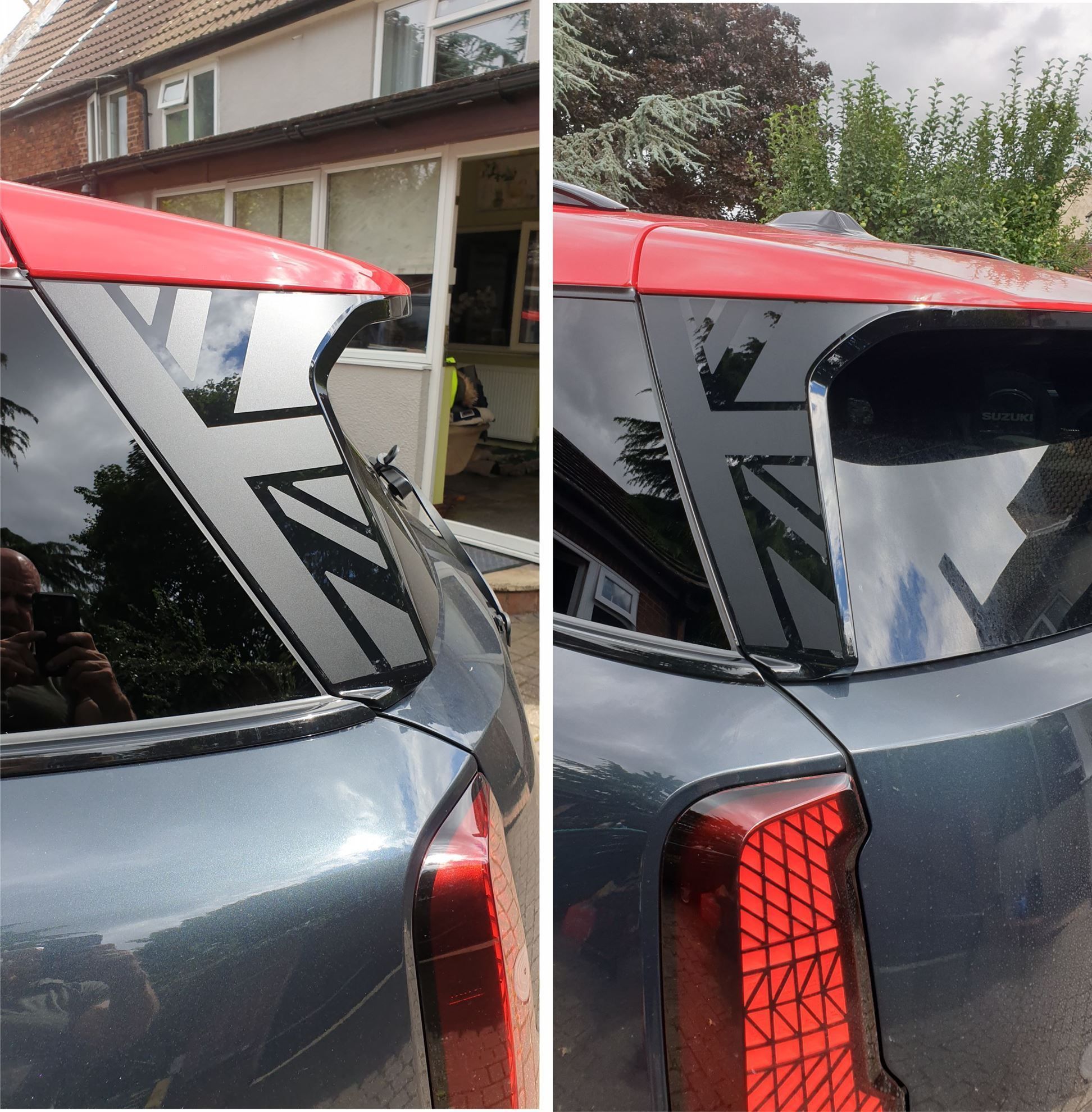 Zen Graphics - Mini U25 Countryman C Pillar Black Jack Decals / Stickers