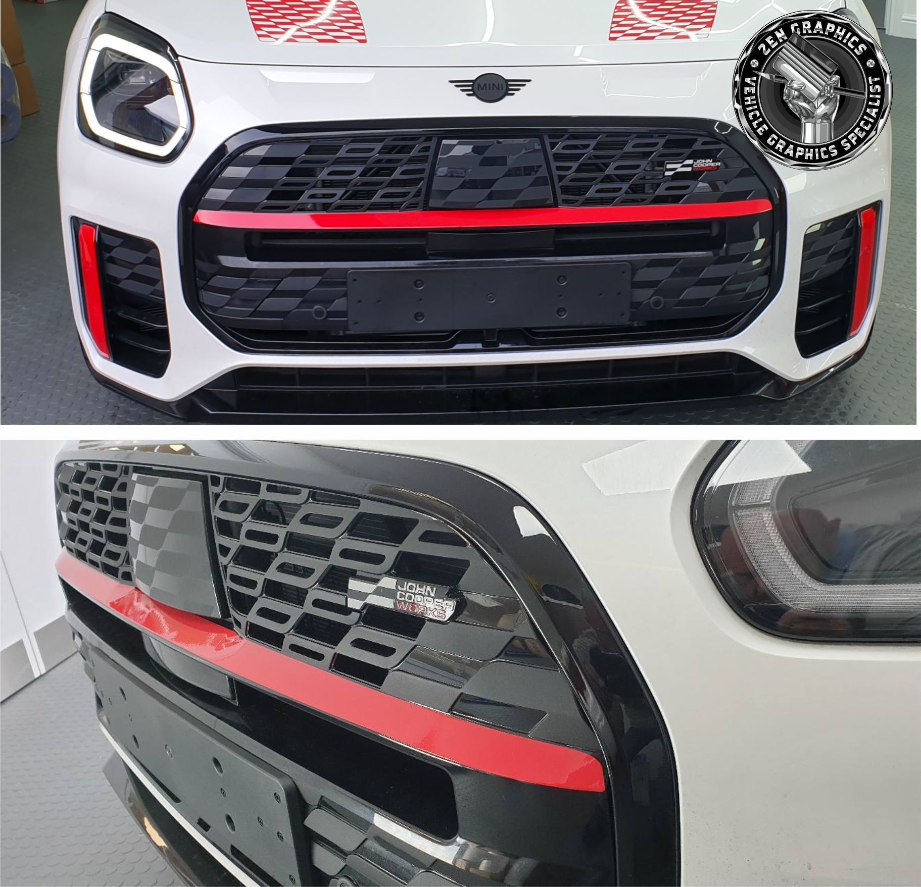 Zen Graphics - Mini U25 Countryman JCW Grille Stripe