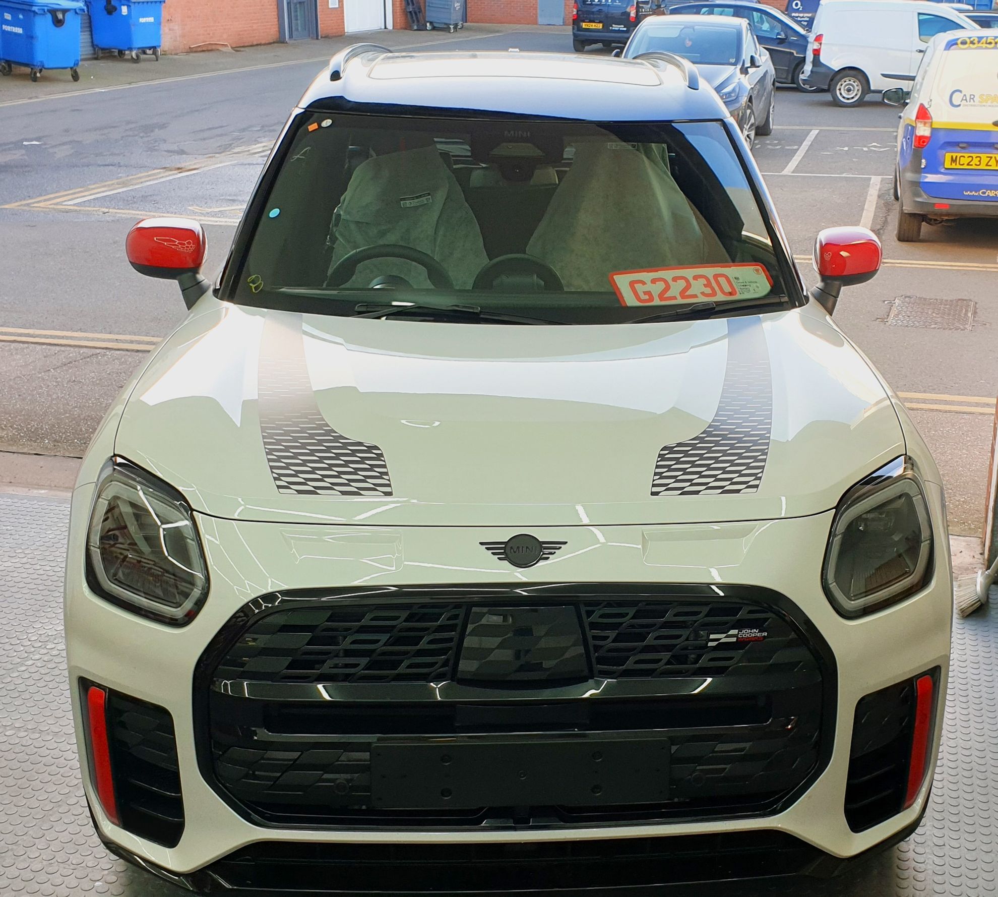 Zen Graphics - Black & Transparent Mini U25 Countryman Bonnet Stripes ...