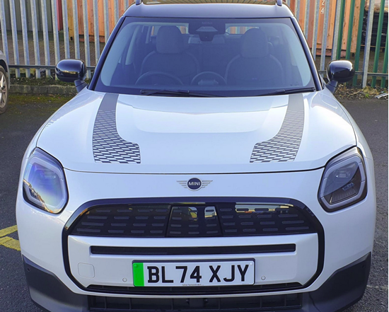 Zen Graphics - Black & Transparent Mini U25 Countryman Bonnet Stripes ...