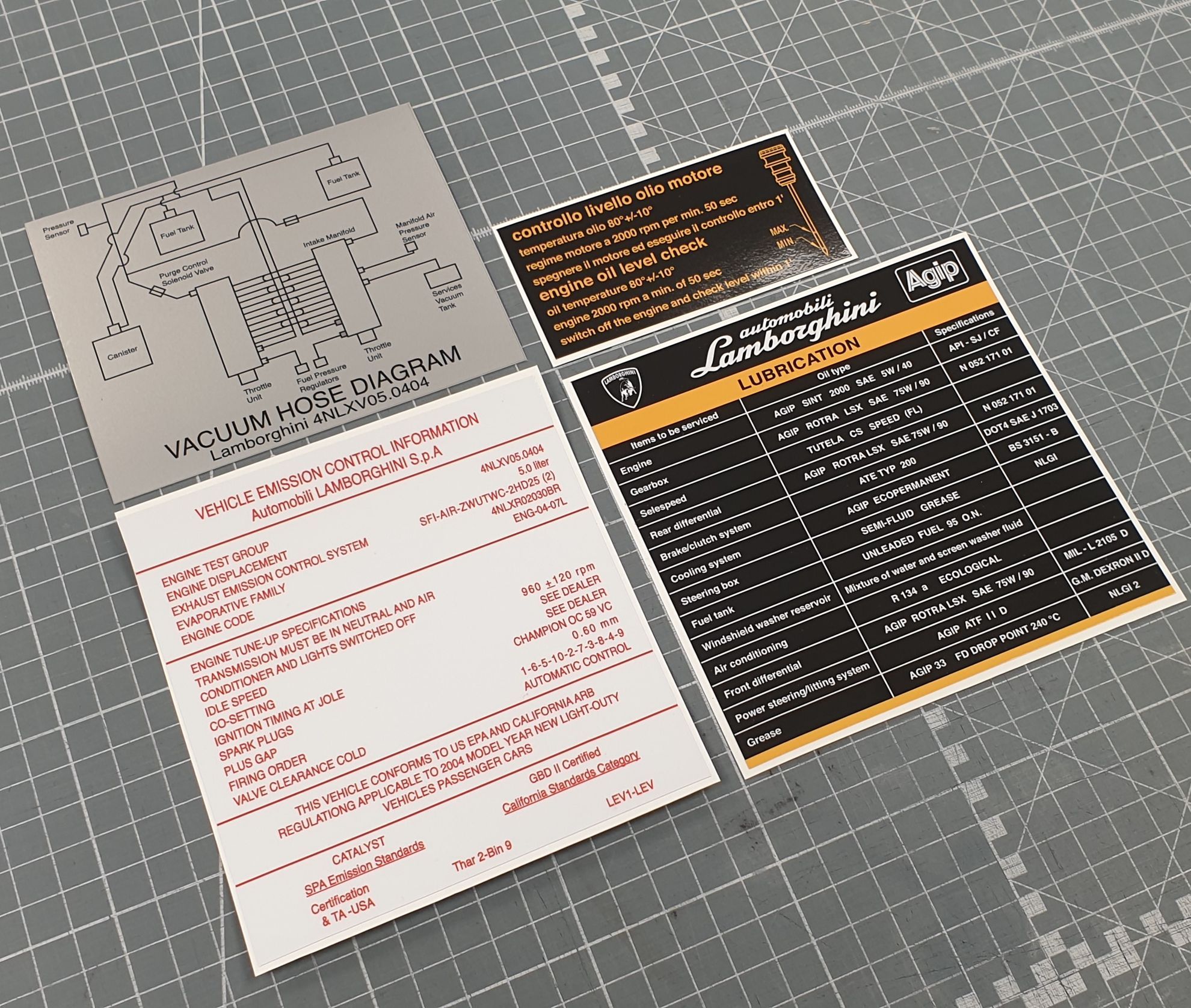 Zen Graphics - Lamborghini Gallardo replacement Decals / Stickers