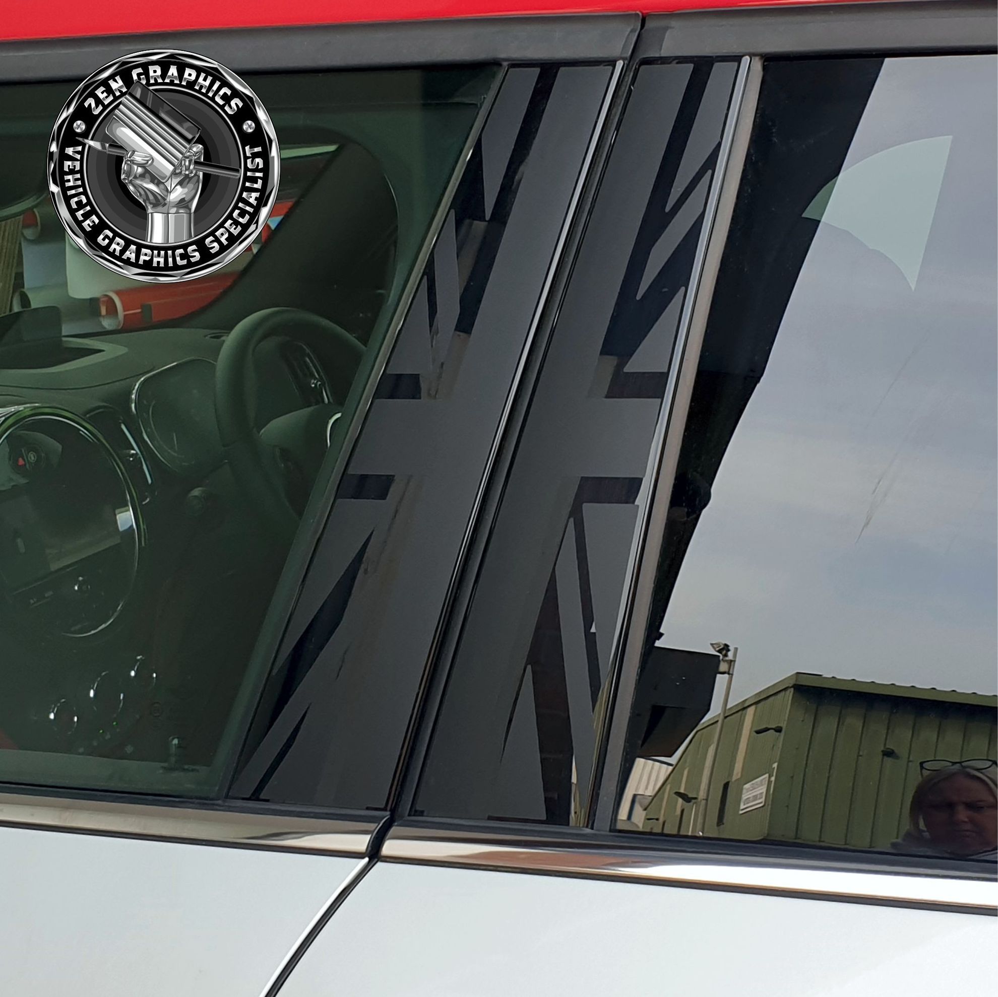 Zen Graphics - Mini F60 Countryman B Pillar Union Jack Decals / Stickers
