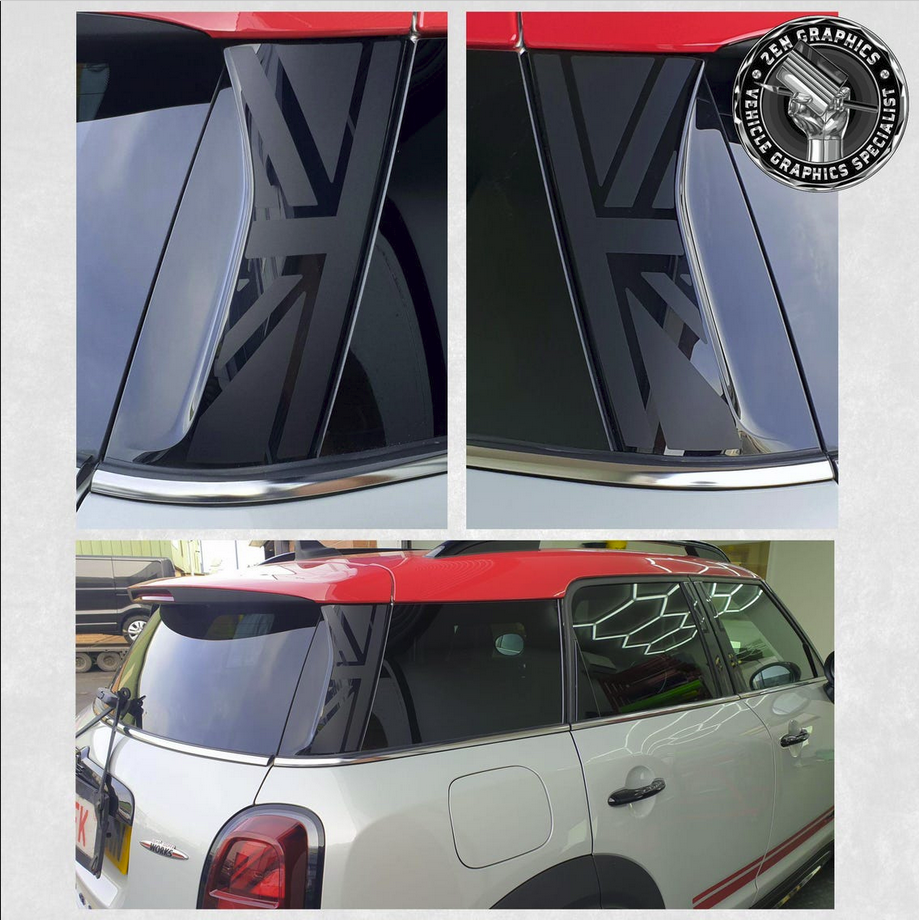 Zen Graphics - Mini F60 Countryman C Pillar Union Jack Decals / Stickers