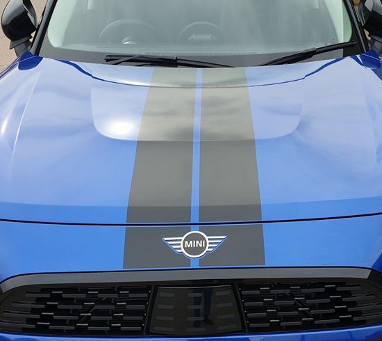 Zen Graphics - Mini U25 Countryman Dual Bonnet and rear Stripes / Stickers