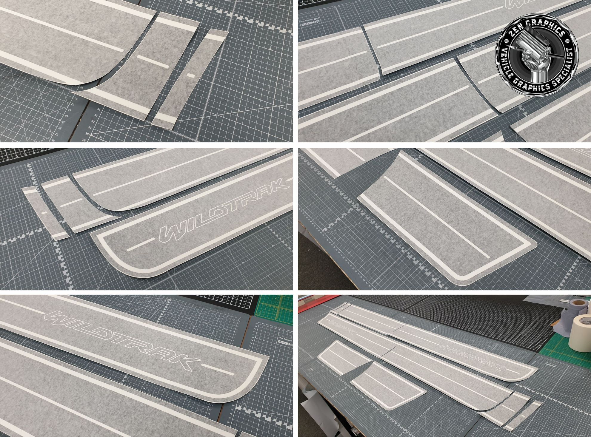 Zen Graphics - Ford Ranger Wildtrak side and Bonnet Stripes / Stickers