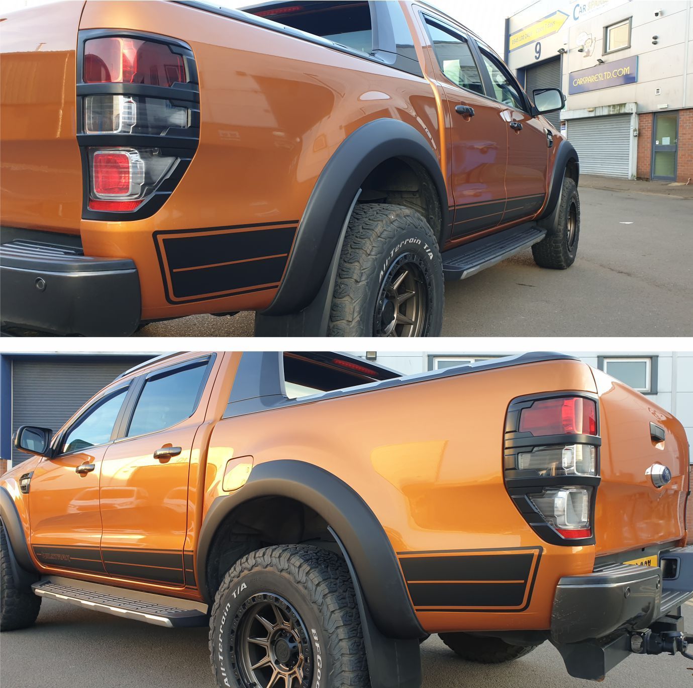 Zen Graphics - Ford Ranger Wildtrak side and Bonnet Stripes / Stickers