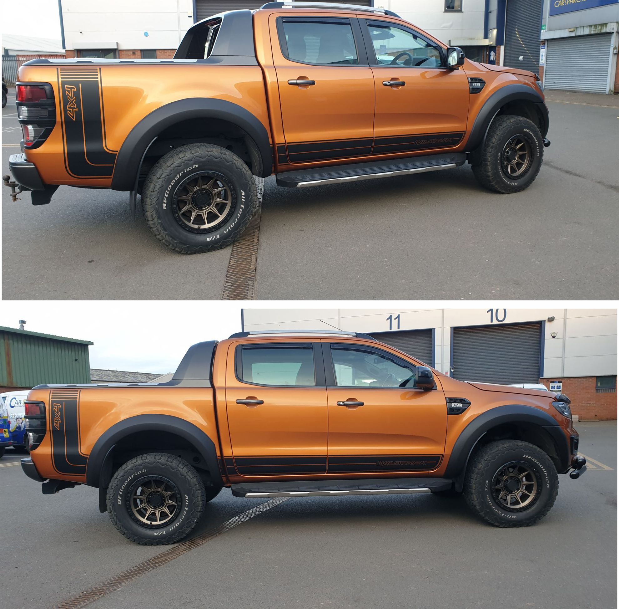 Zen Graphics - Ford Ranger Wildtrak side and Bonnet Stripes / Stickers
