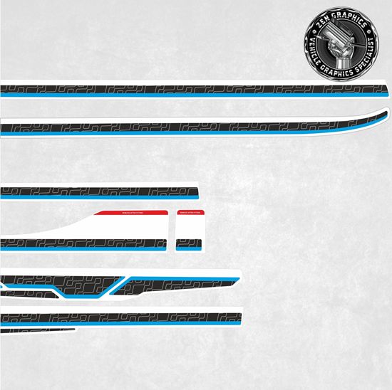 Zen Graphics - Ford Ranger 2022 onwards side Stripes Decals / Stickers