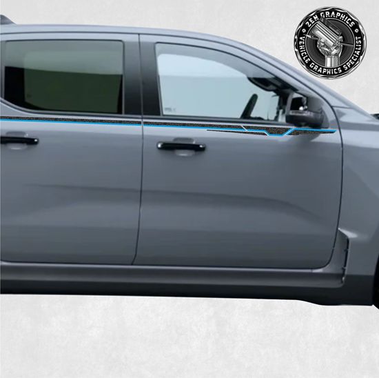 Zen Graphics - Ford Ranger 2022 onwards side Stripes Decals / Stickers
