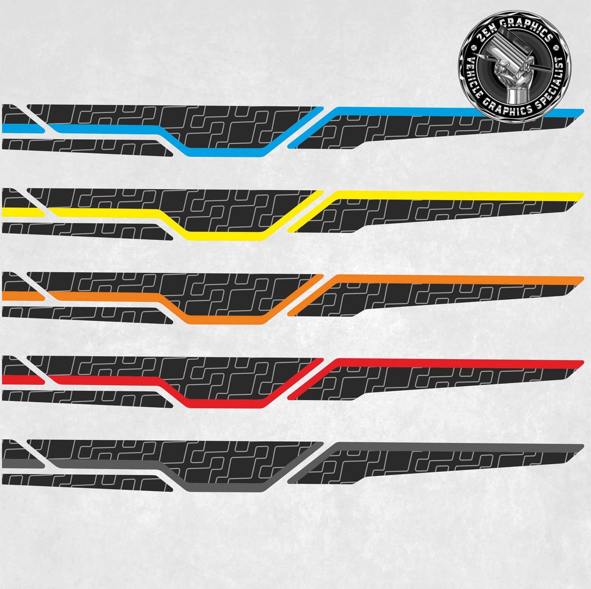 Zen Graphics - Ford Ranger 2022 onwards side Stripes Decals / Stickers