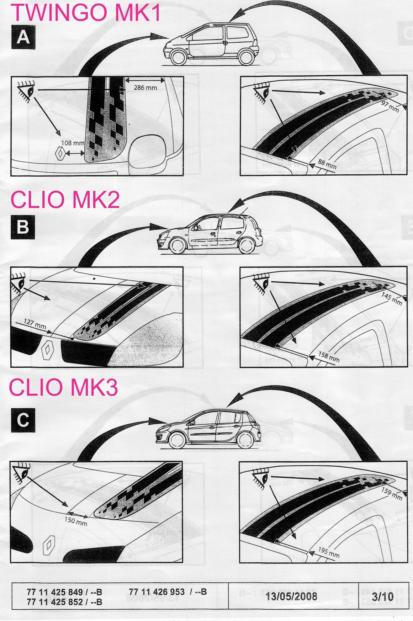 Zen Graphics - Renault Megane MK1 / MK2 - Twingo MK1 - Clio MK2 / MK3 ...