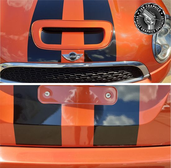 Zen Graphics - Mini R56 LCi Cooper S Dual Sport Bonnet and rear Stripes