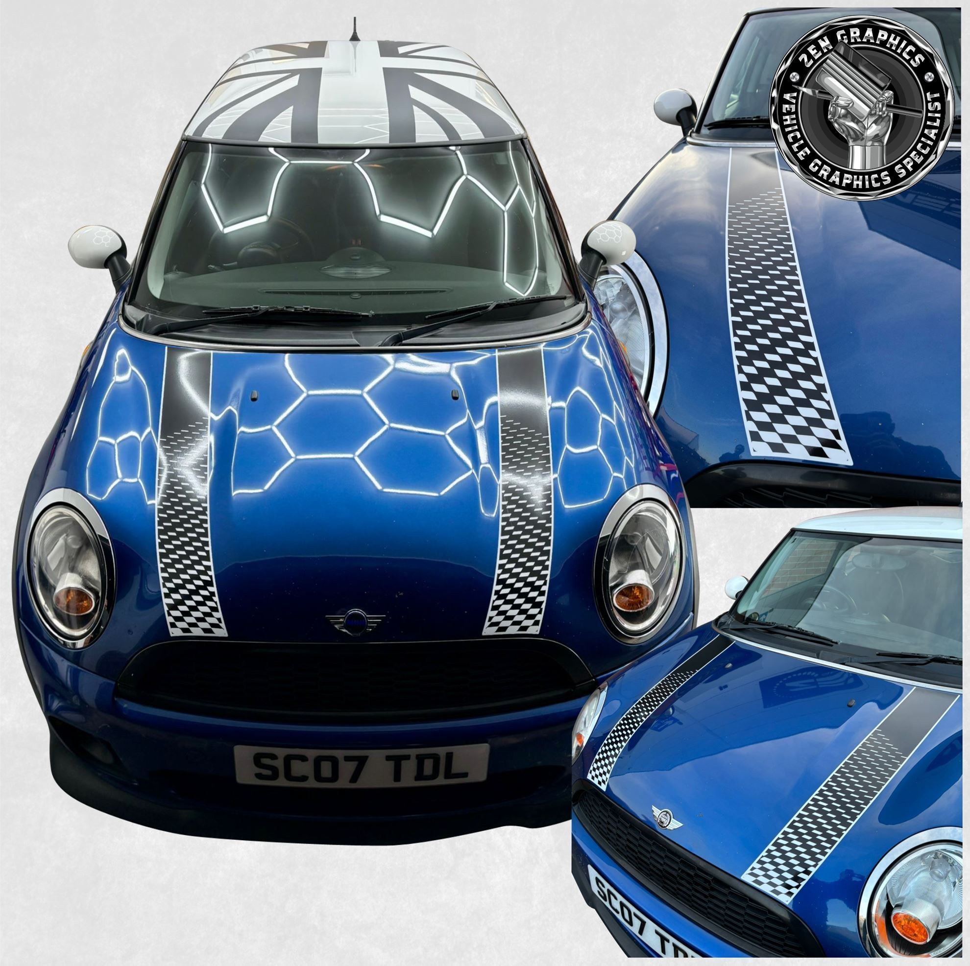 Zen Graphics - Mini Cooper R55 / R56 / R57 / R58 / R59 LCi Bonnet Stripes