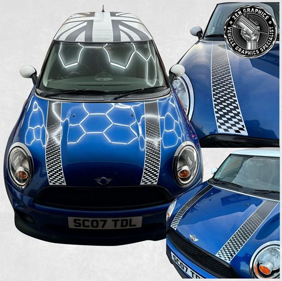 Zen Graphics - Mini Cooper R55 / R56 / R57 / R58 / R59 LCi Bonnet Stripes