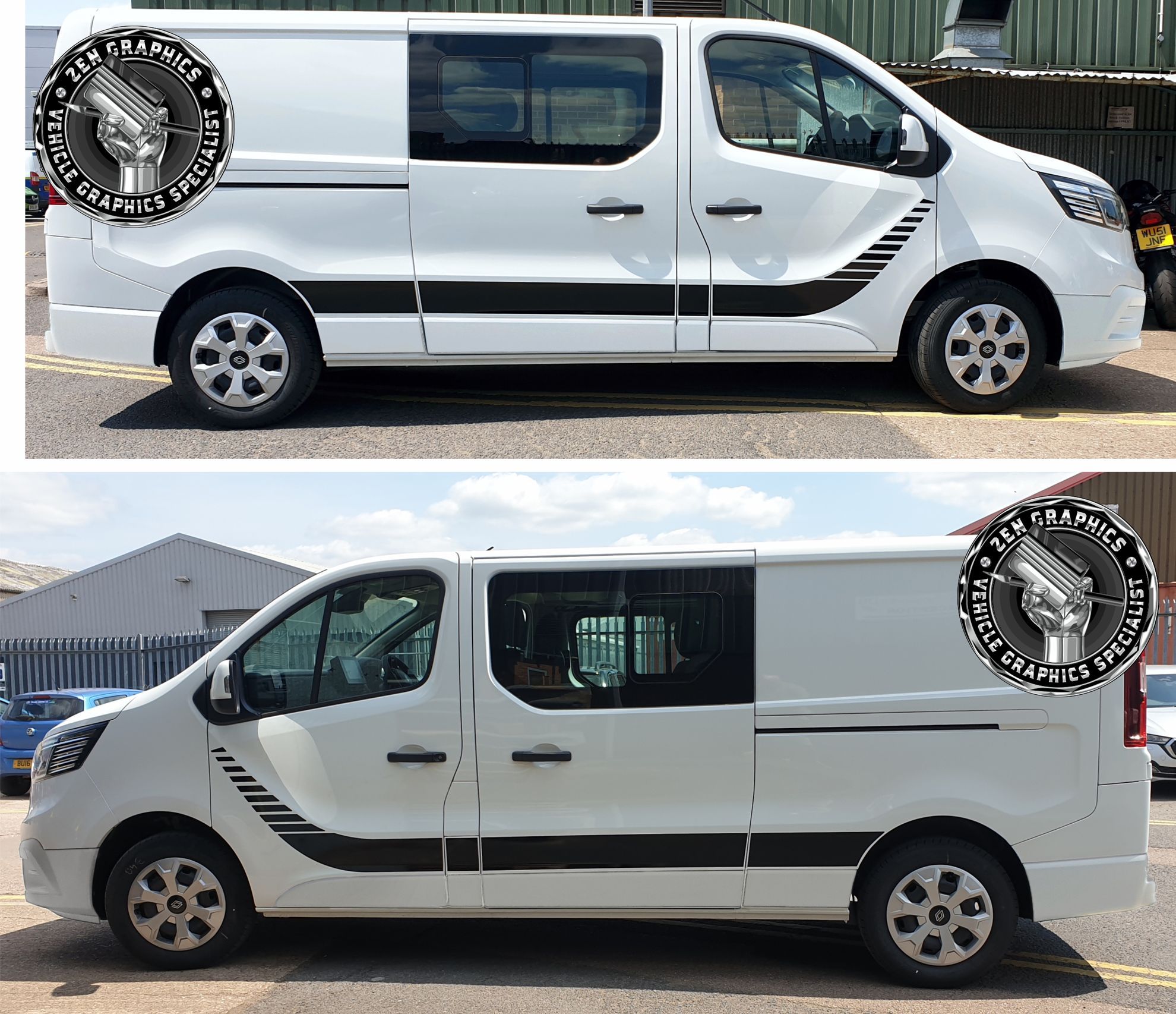 Zen Graphics - Renault Trafic / Vauxhall Vivaro side Stripes / Stickers