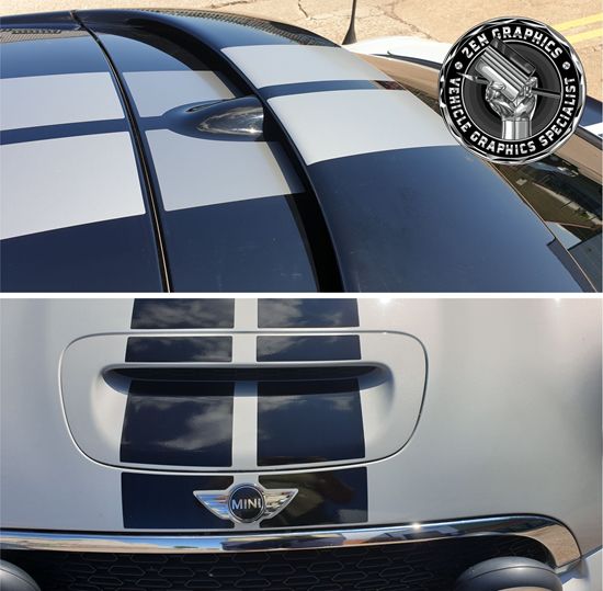 Zen Graphics - Mini R58 Cooper S / Cooper over the top Stripes for ...