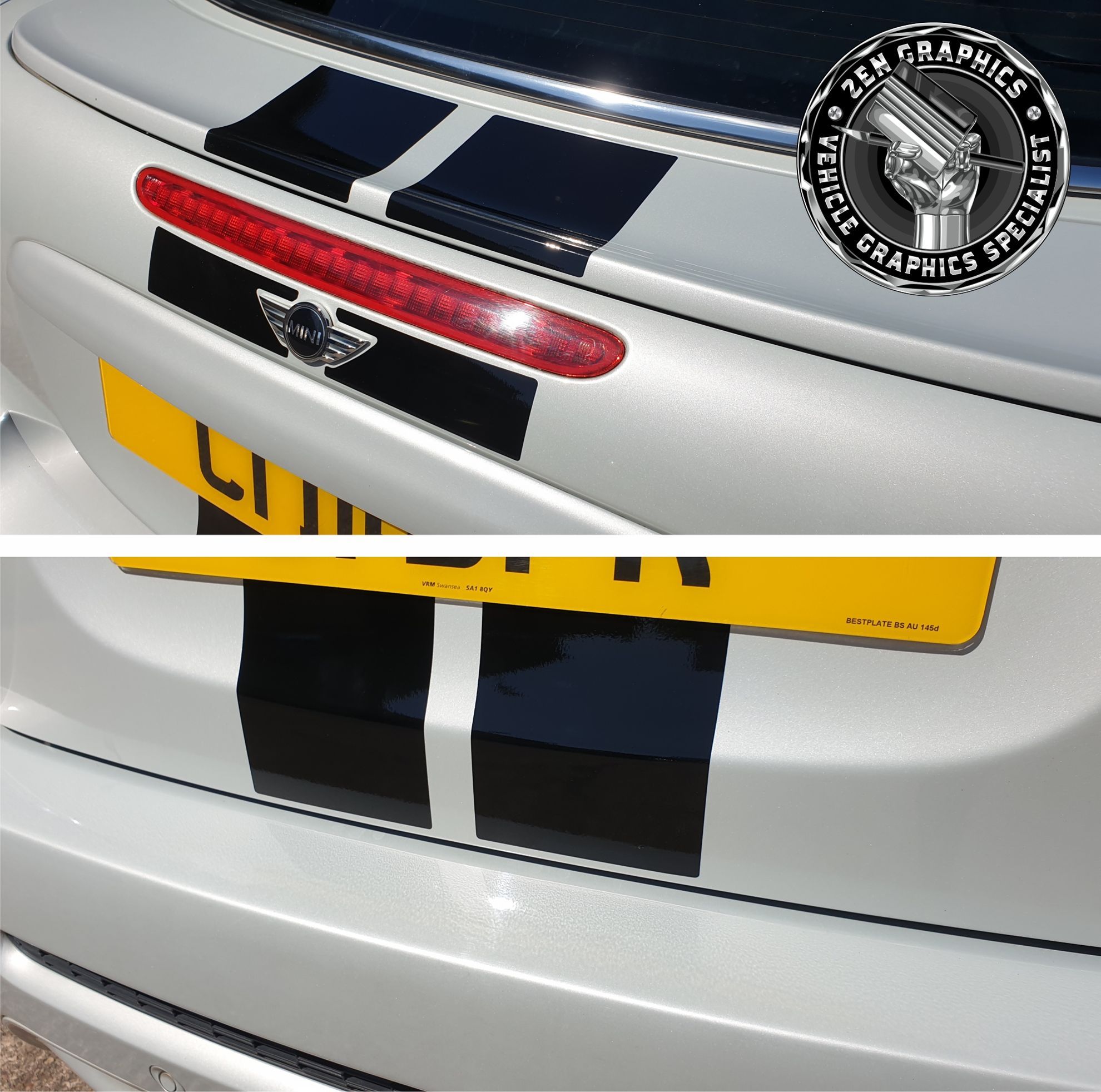 Zen Graphics - Mini R58 Cooper S / Cooper over the top Stripes for ...