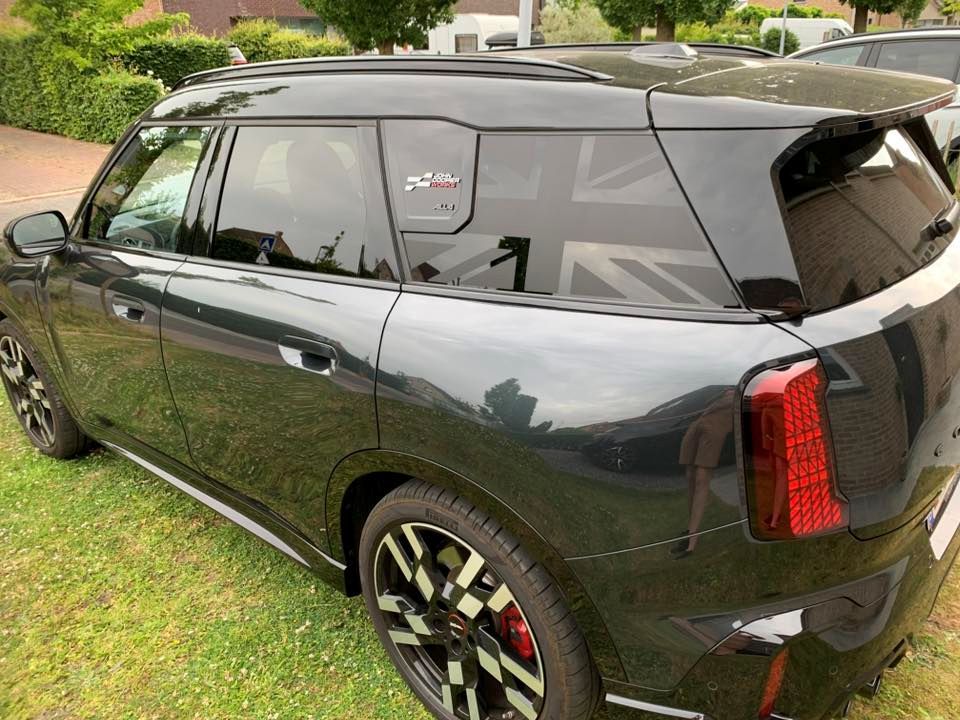 Zen Graphics - Mini U25 Countryman quarter Glass Black Jack Decals ...