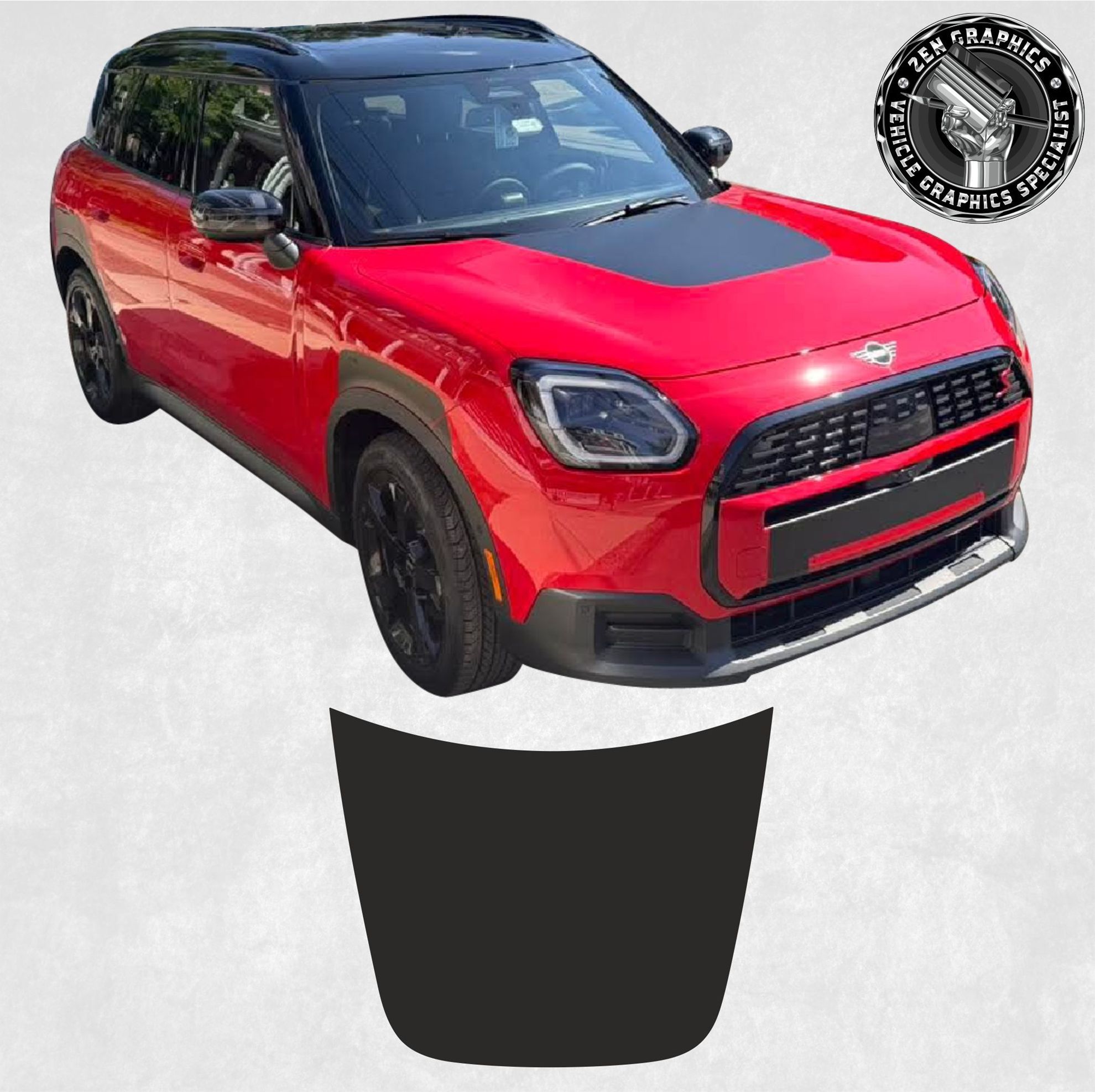 Zen Graphics - Mini U25 Countryman Heritage Bonnet Decal / Vinyl