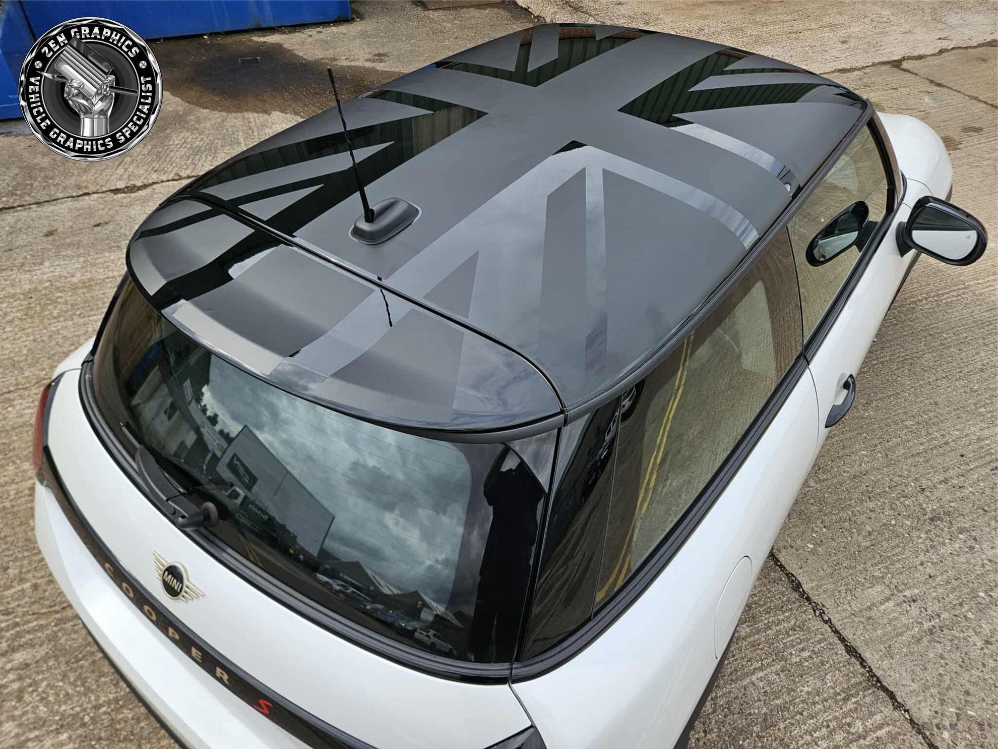 Zen Graphics - Mini F66 full Roof Black Jack Decals / Stickers