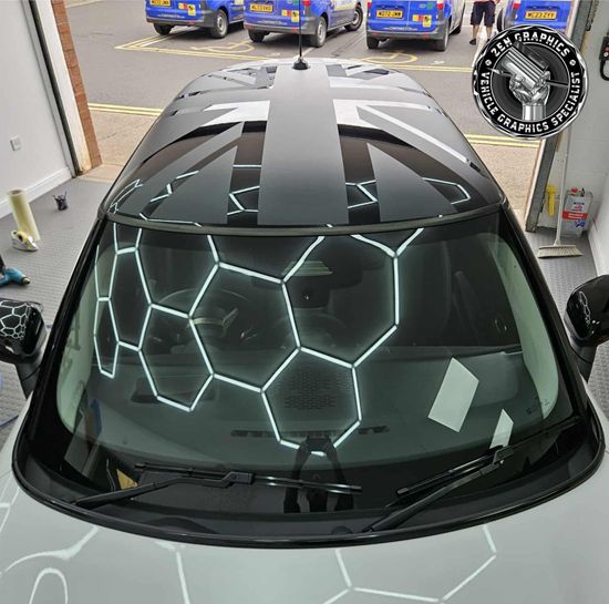Zen Graphics - Mini F66 full Roof Black Jack Decals / Stickers