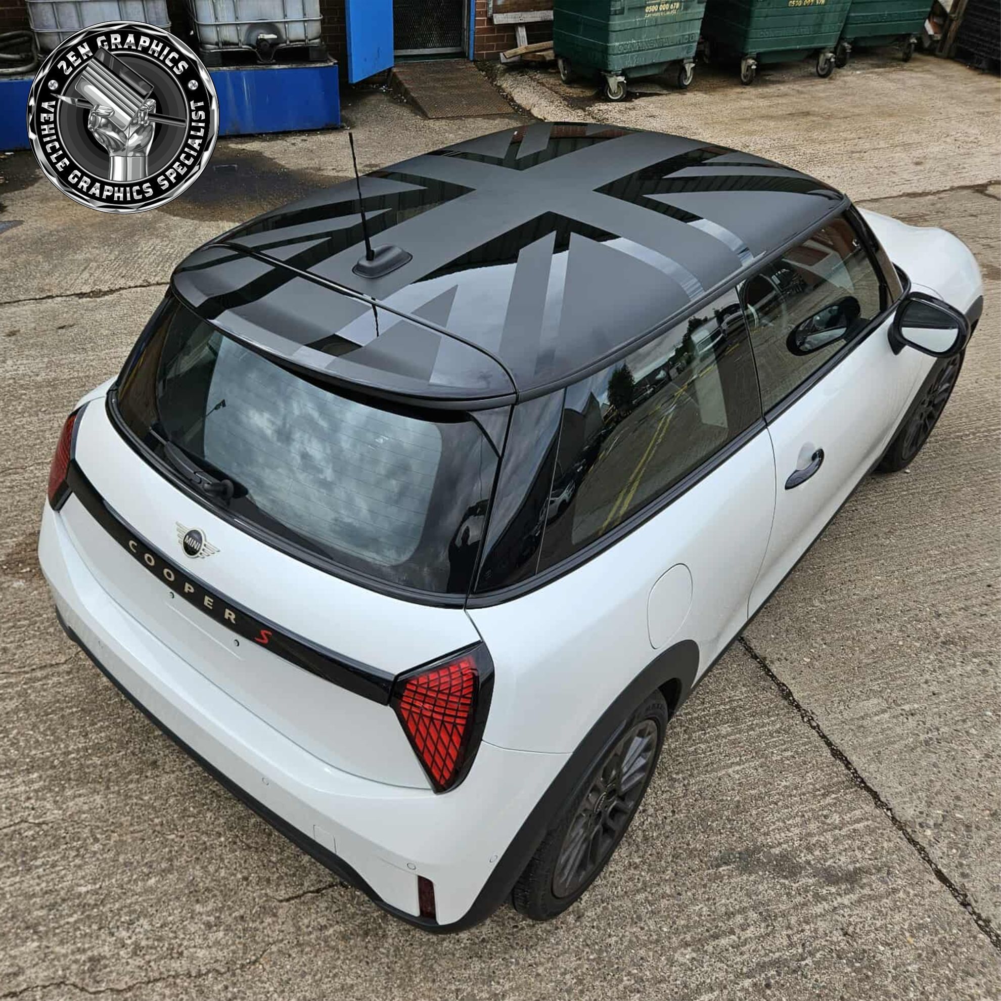 Zen Graphics - Mini F66 full Roof Black Jack Decals / Stickers