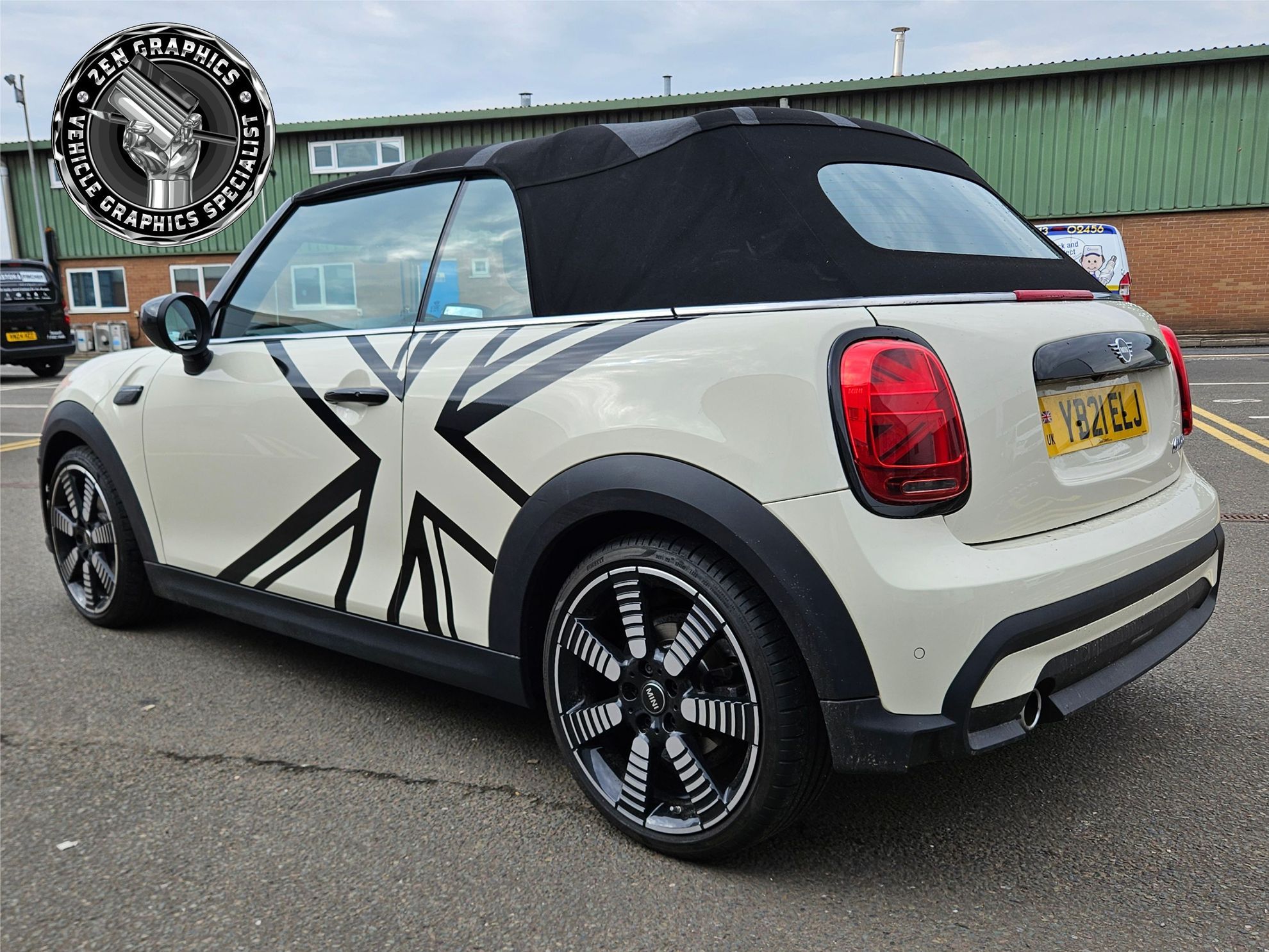 Zen Graphics - Mini F56 3 Door / F57 Soft Top Union Jack side Decals ...