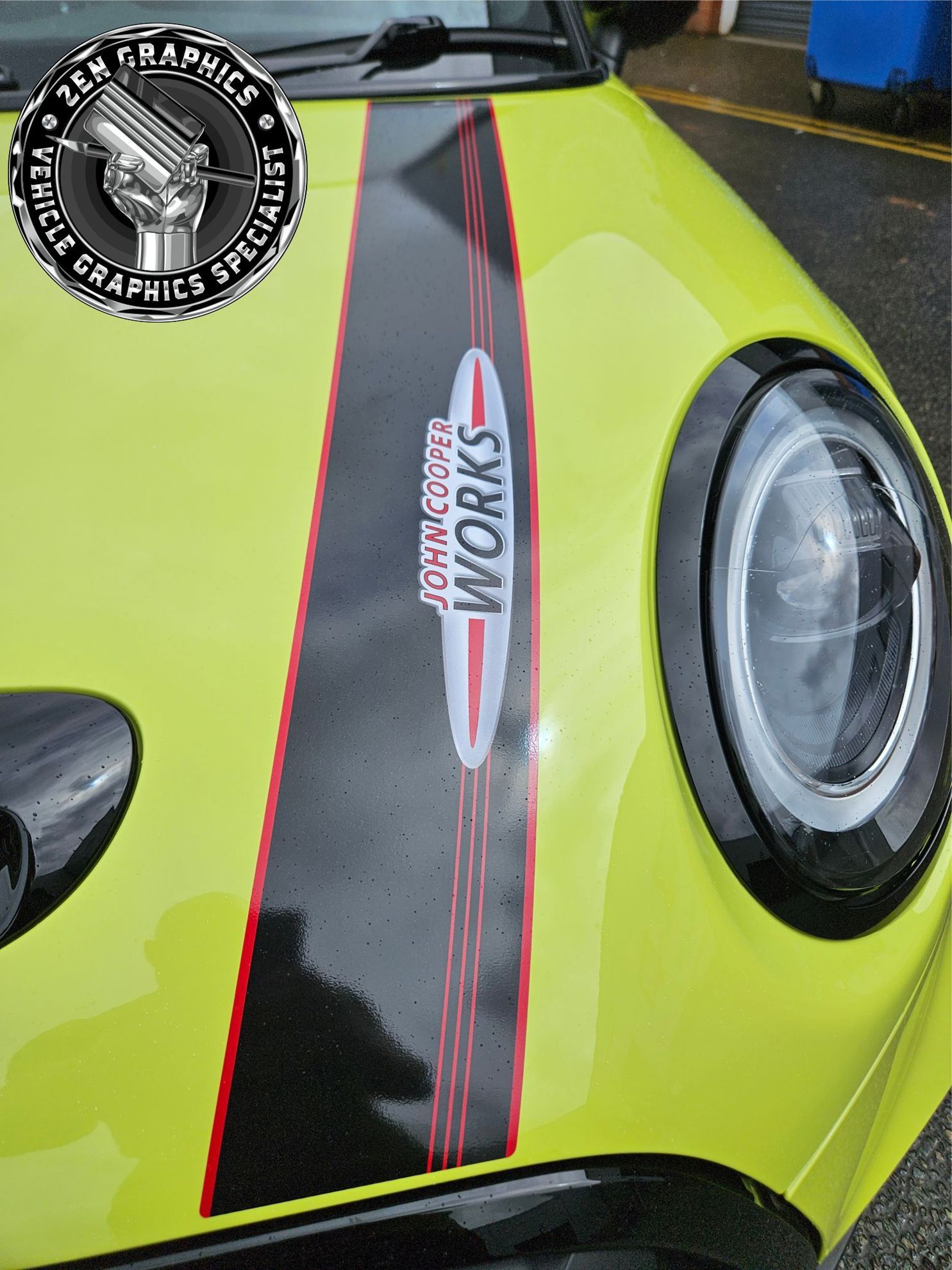 Zen Graphics - 1Mini F55 / F56 John Cooper Works Bonnet stripes