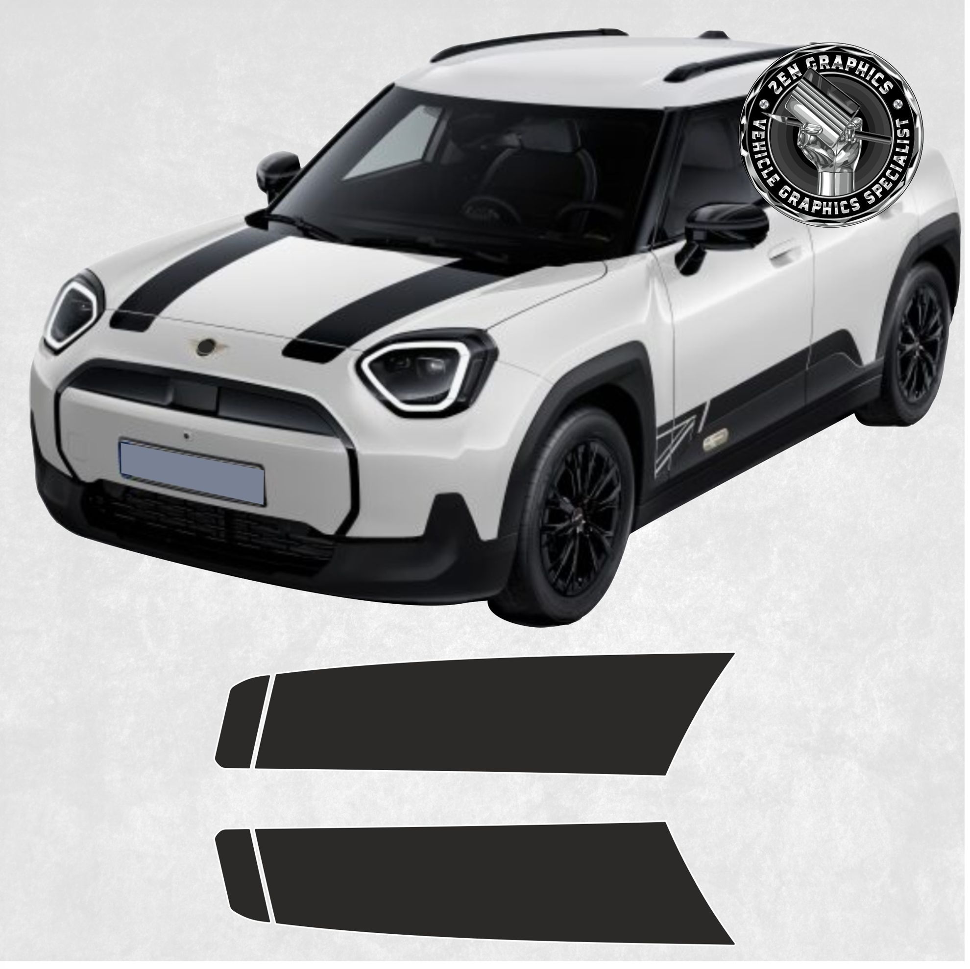 Zen Graphics - Mini J05 Aceman Heritage Bonnet Stripes / Stickers