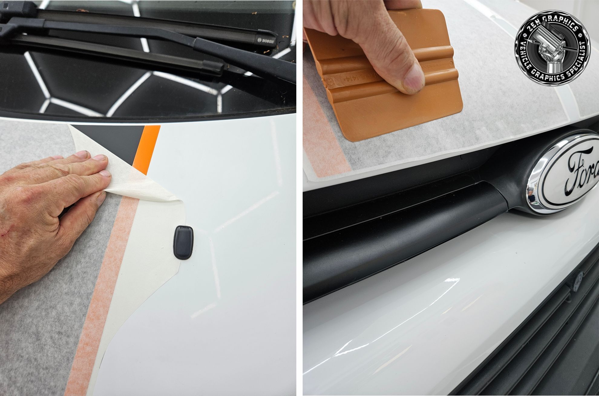 Zen Graphics - Transit Custom 2013-18 Bonnet & Bumper Stripes ...
