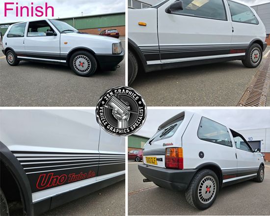Zen Graphics - Fiat Uno Turbo i.e. phase 1 replacement side & rear ...