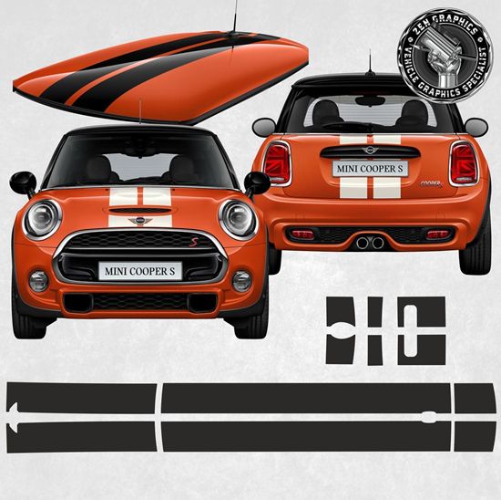 Zen Graphics - Mini F55 5 Door Cooper & Cooper S Dual Sport Stripes ...