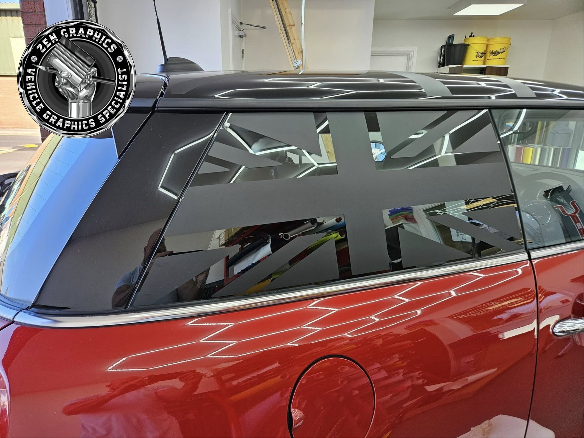 Zen Graphics - Mini F56 3 Door Union Jack side quarter Glass Decals ...