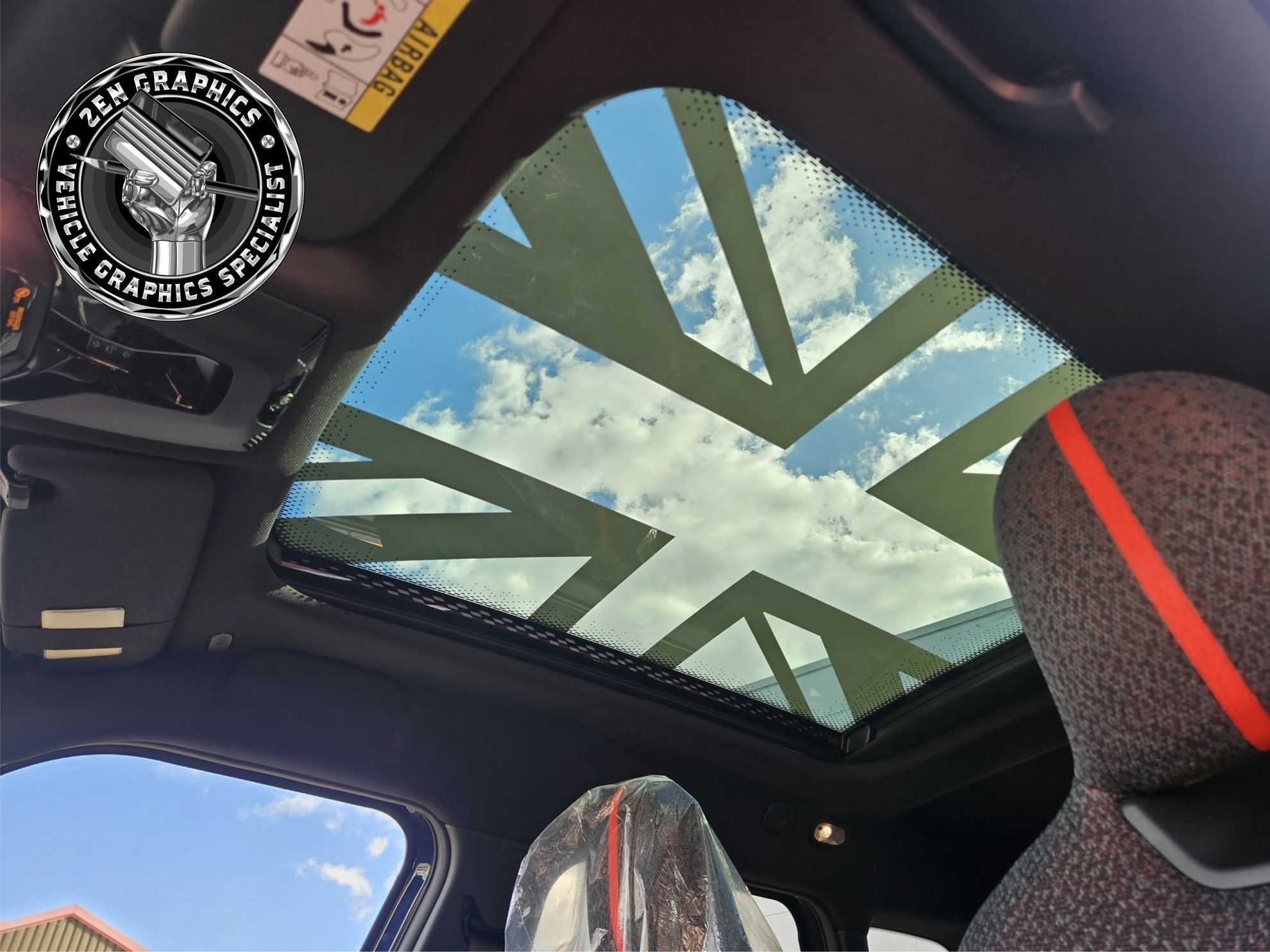 Zen Graphics - Mini J05 Aceman Panoramic Roof Night Jack Decals / Stickers