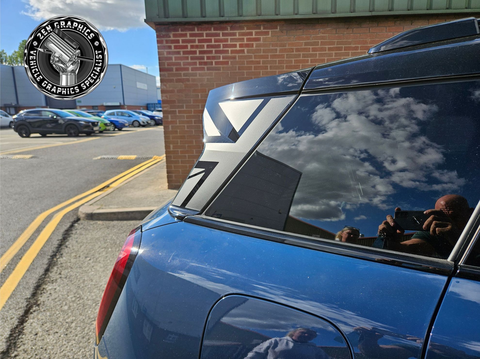 Zen Graphics - Mini J05 Aceman JCW C Pillar Black Jack Decals / Stickers