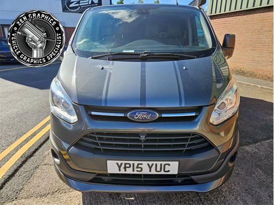Zen Graphics - Transit Custom 2013- 18 Bonnet, side and rear Stripes ...