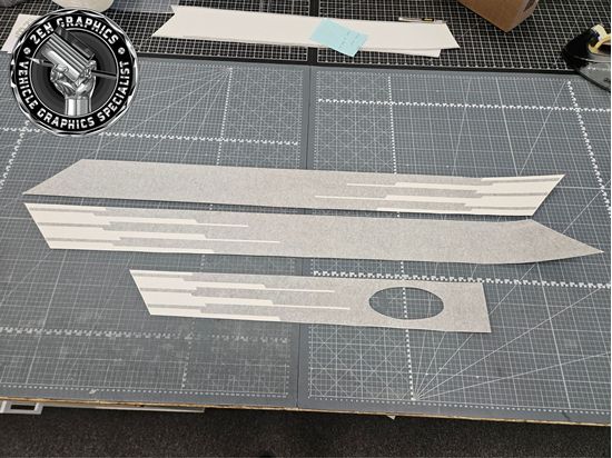 Zen Graphics - Transit Custom 2013- 18 Bonnet, side and rear Stripes ...
