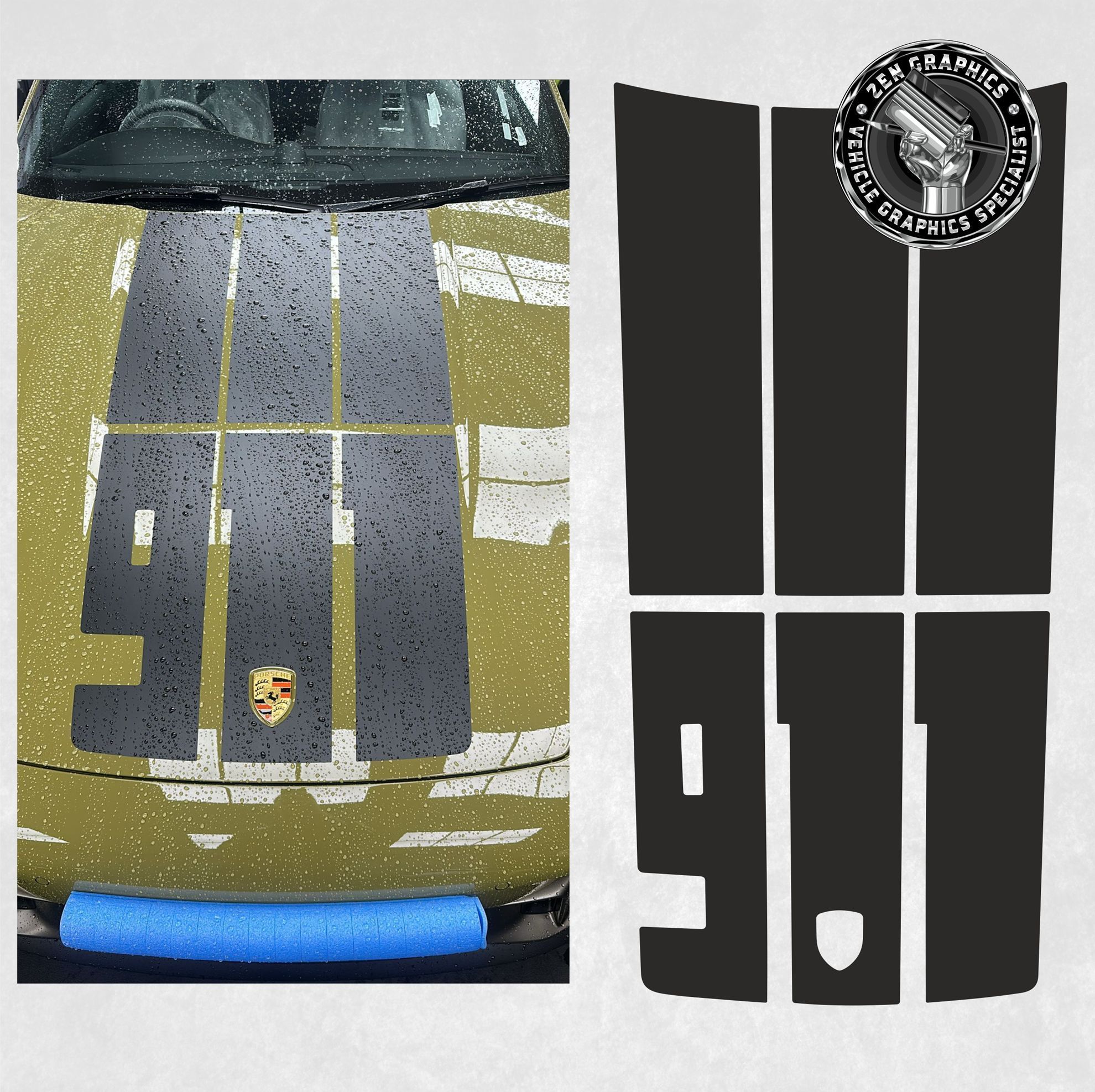 Zen Graphics - 992.2 Spirit 70 Bonnet Stripes