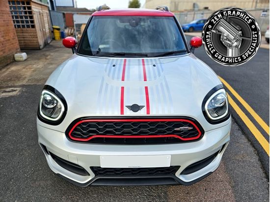 Zen Graphics - Mini F60 Countryman JCW 306 HP Bonnet Stripes