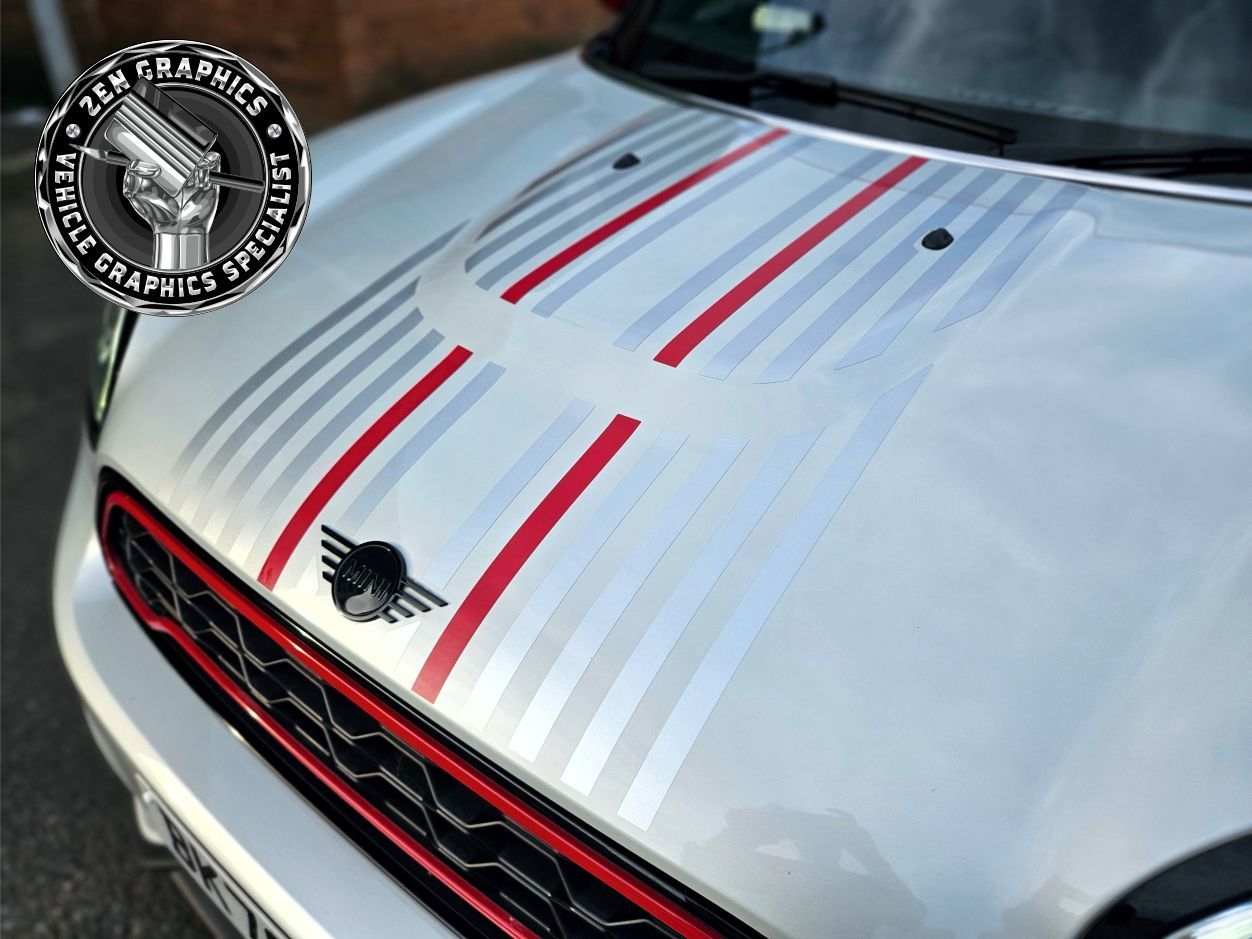 Zen Graphics - Mini F60 Countryman JCW 306 HP Bonnet Stripes